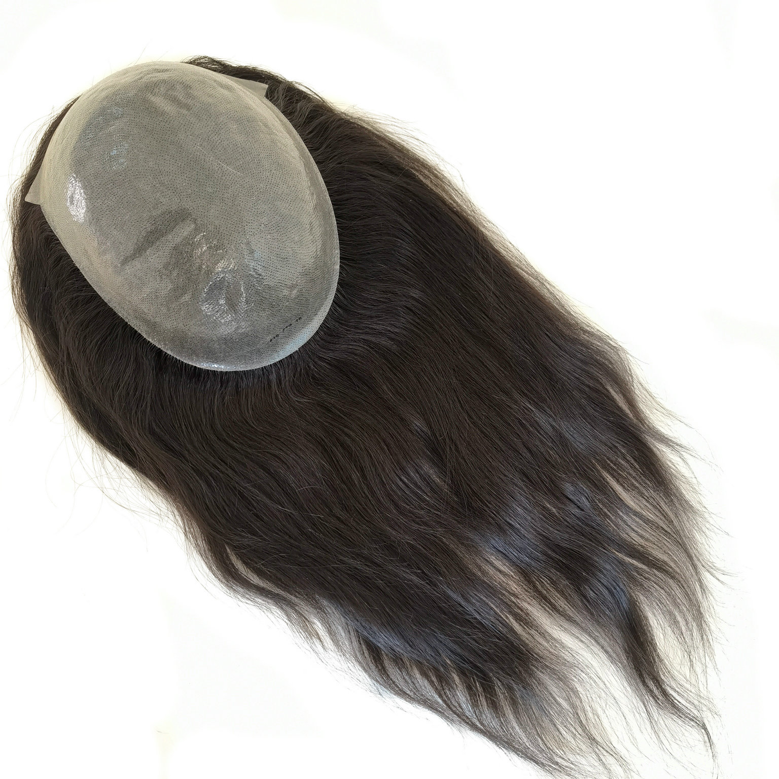 Thin Skin PU Base Hair Topper With Silk Top Partition Clip In Human ...